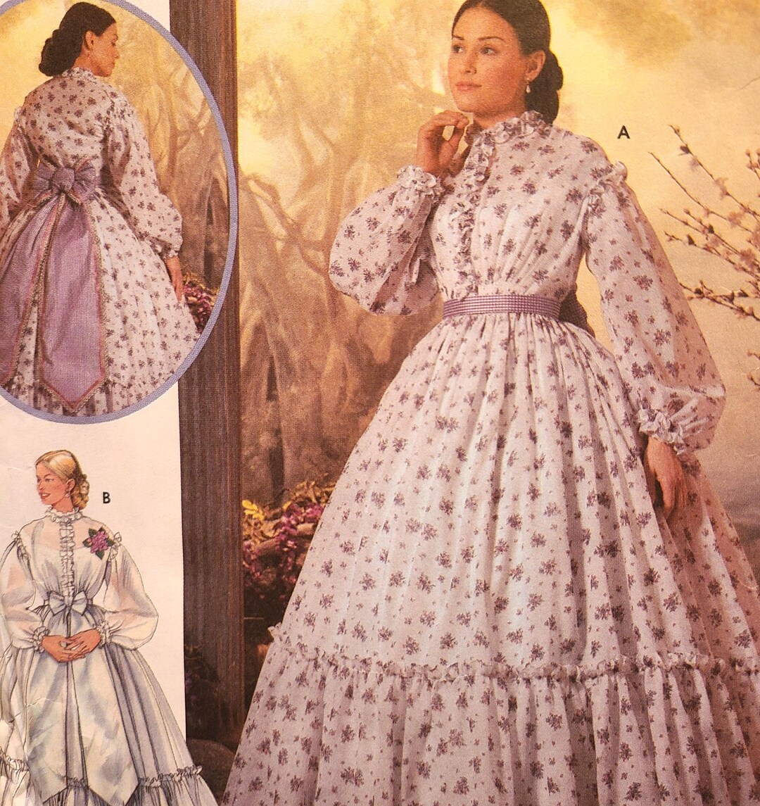 S5442 Sewing Pattern Historic Costume Civil War 1860s Gone With the ...