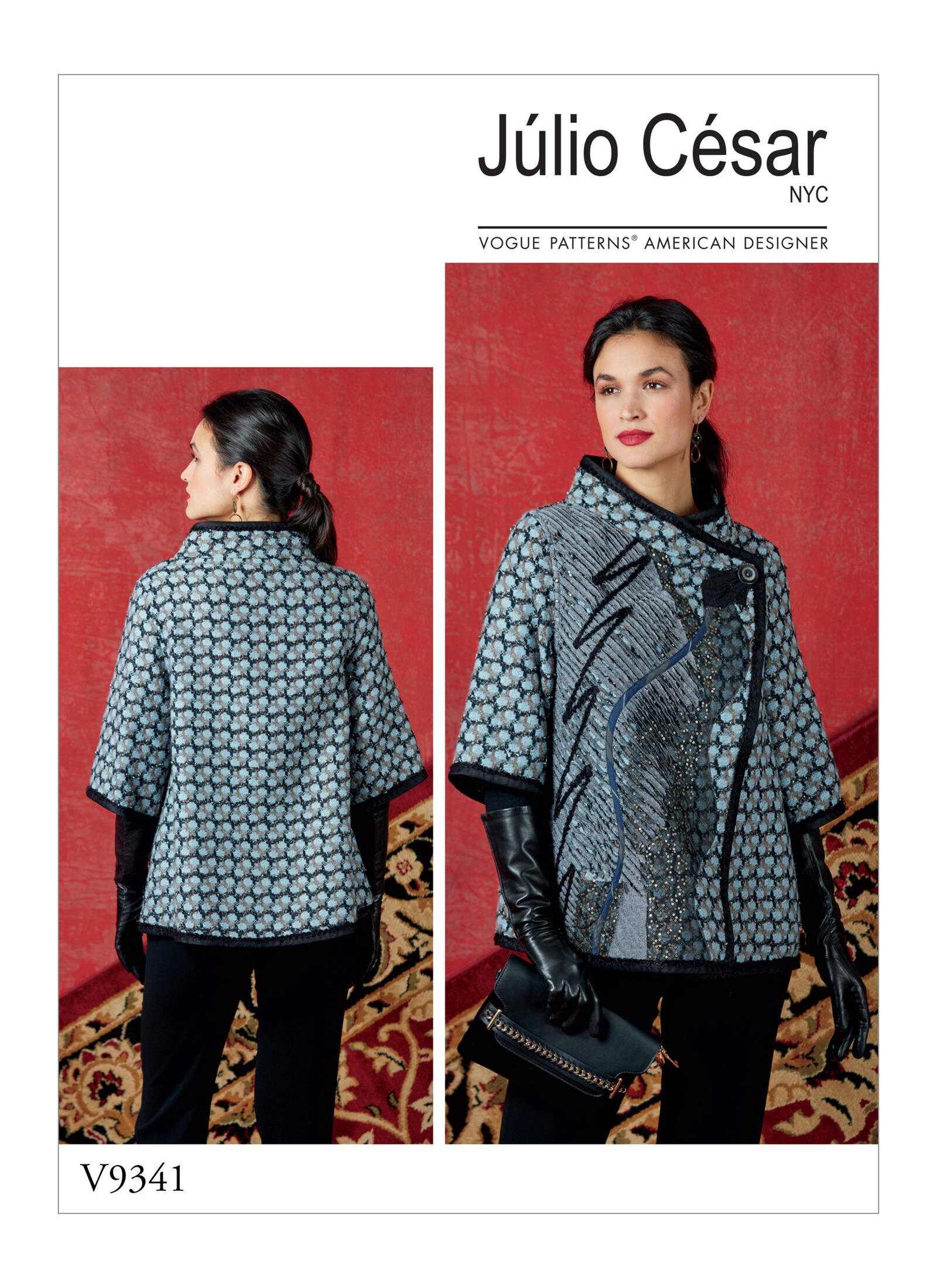 V9341 Vogue 9341 Sewing Pattern Design Julio Cesar Very Loose-fitting ...