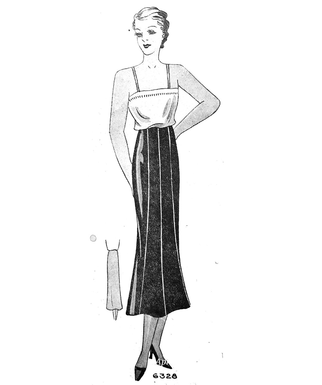 Unused PU6328 B38" (96 Cm) VTG 1930's French Sewing Pattern Vintage ...