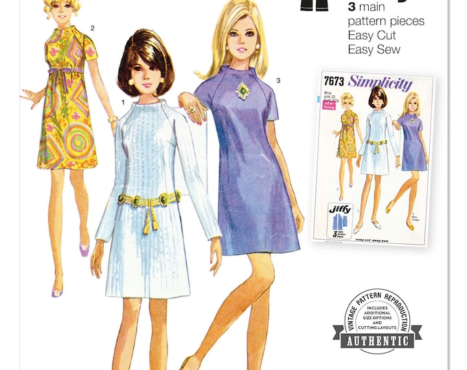 S9845 Sewing Pattern 1960's Vintage Retro Style Misses' Dresses EASY ...