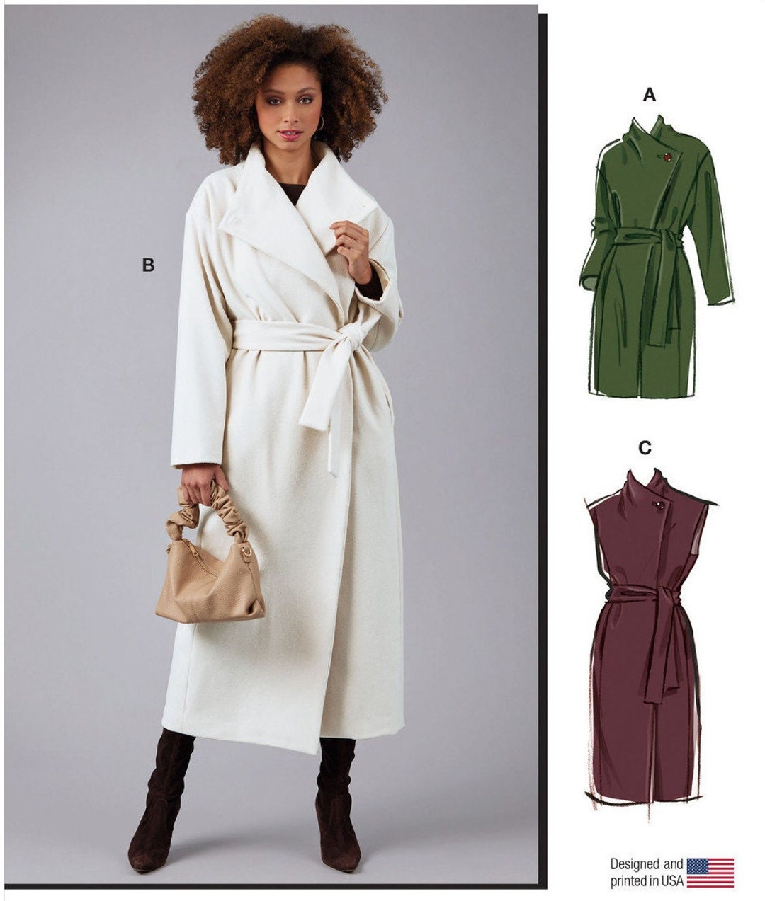 M8438 Sewing Pattern Misses' Women's Coats Sizes 4-20 or M8439 Sizes ...