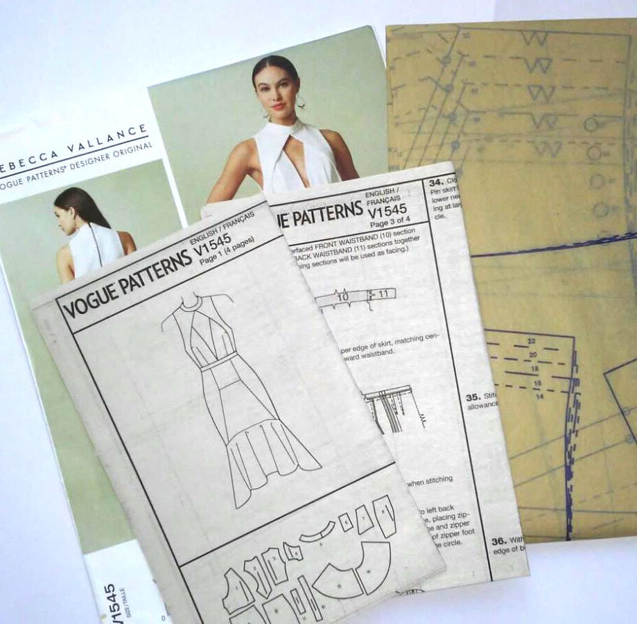 V1545 Vogue 1545 Sewing Pattern Designer Rebecca Valance - Etsy