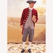 B3072 Sewing Pattern Men's Costume Coat Shirt Vest Hat Early American ...