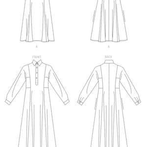 V1698 Vogue 1698 SEWING PATTERN EASY Sew Loose-fitting Dress Button ...