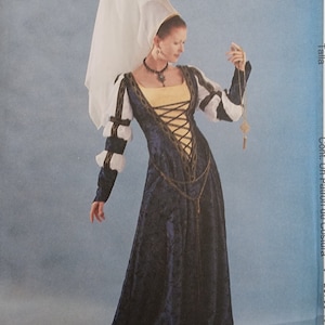 M4041 Sewing Pattern Misses' Historical Medieval Queen Princess Camelot ...