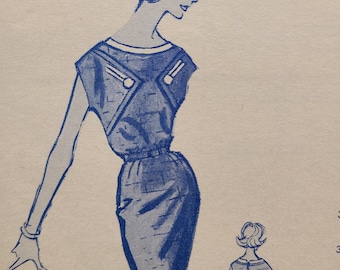 S8731 Sewing Pattern Vintage 1950s Dress Coat Simplicity 8731 Sizes 6 ...