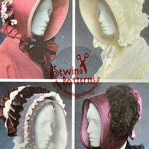UNUSED Sewing Pattern Misses' Hats Costume Historical 1860s in Sizes S ...