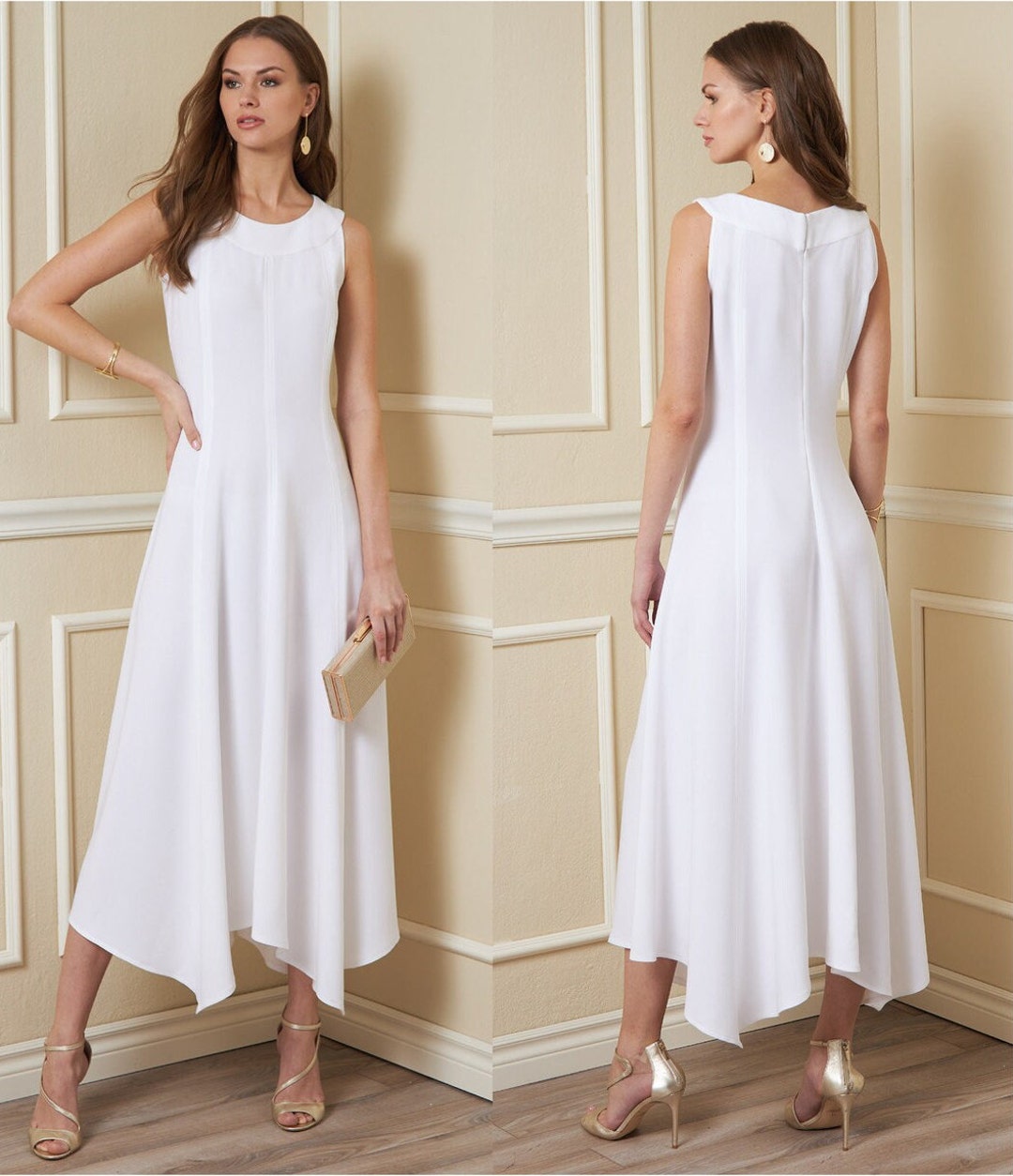 V1878 Vogue 1878 Sewing Pattern Designer Tom and Linda Platt Misses' and Petite Fitted Flared ...