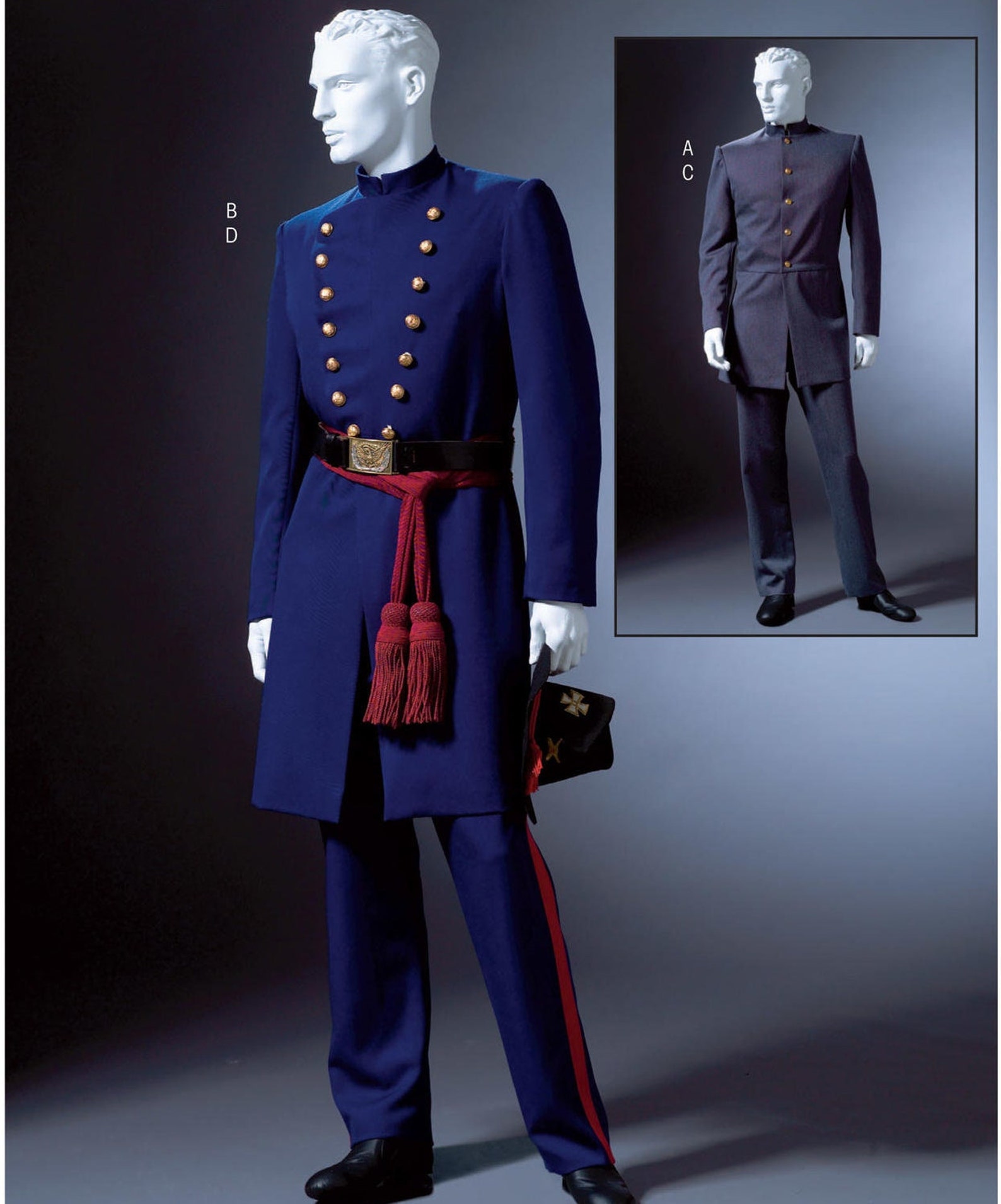 M4745 Sewing Pattern Men's Civil War Costume Uniform Confederate Sizes ...