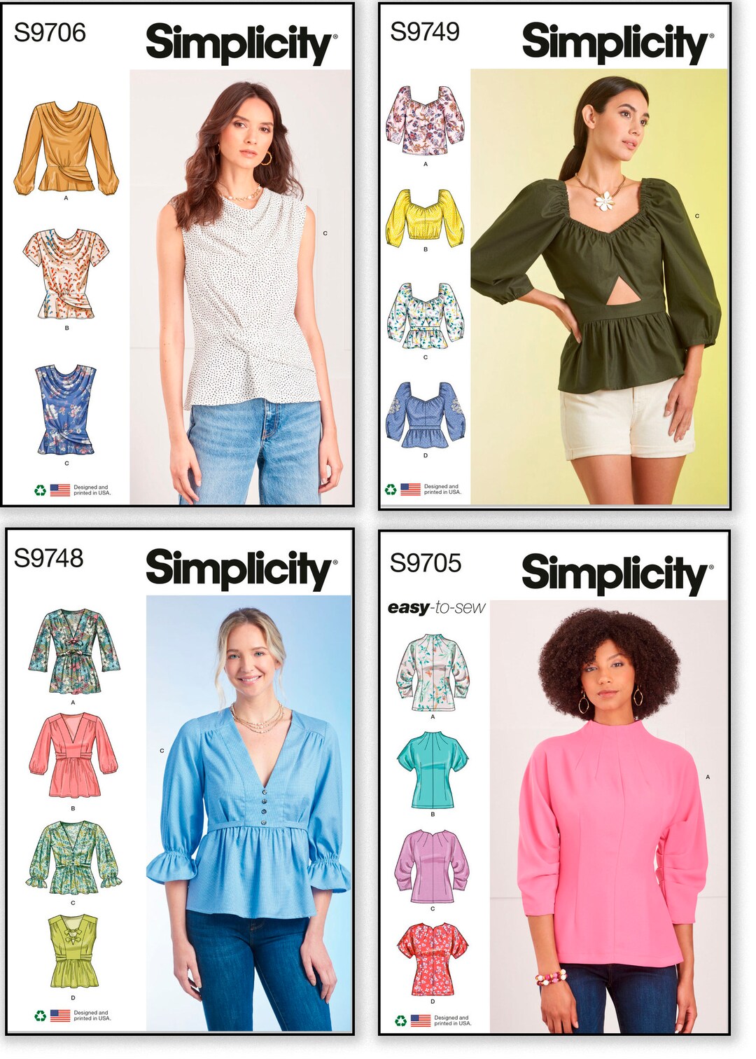 NEW for Spring 2023 Simplicity Sewing Pattern Misses' Easy-to Sew S9705 ...