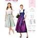 Burda 6268 Sewing Pattern Misses' German Fest Folklore Bavarian Costume ...