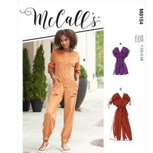 Jumpsuit Romper Sewing Pattern Women "your Choice" Mccall's M7728 ...