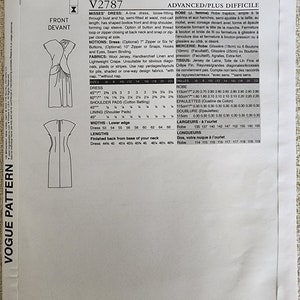 V2787 Vogue Sewing Pattern VTG 1940s Style Ruched A-line Dresses ...