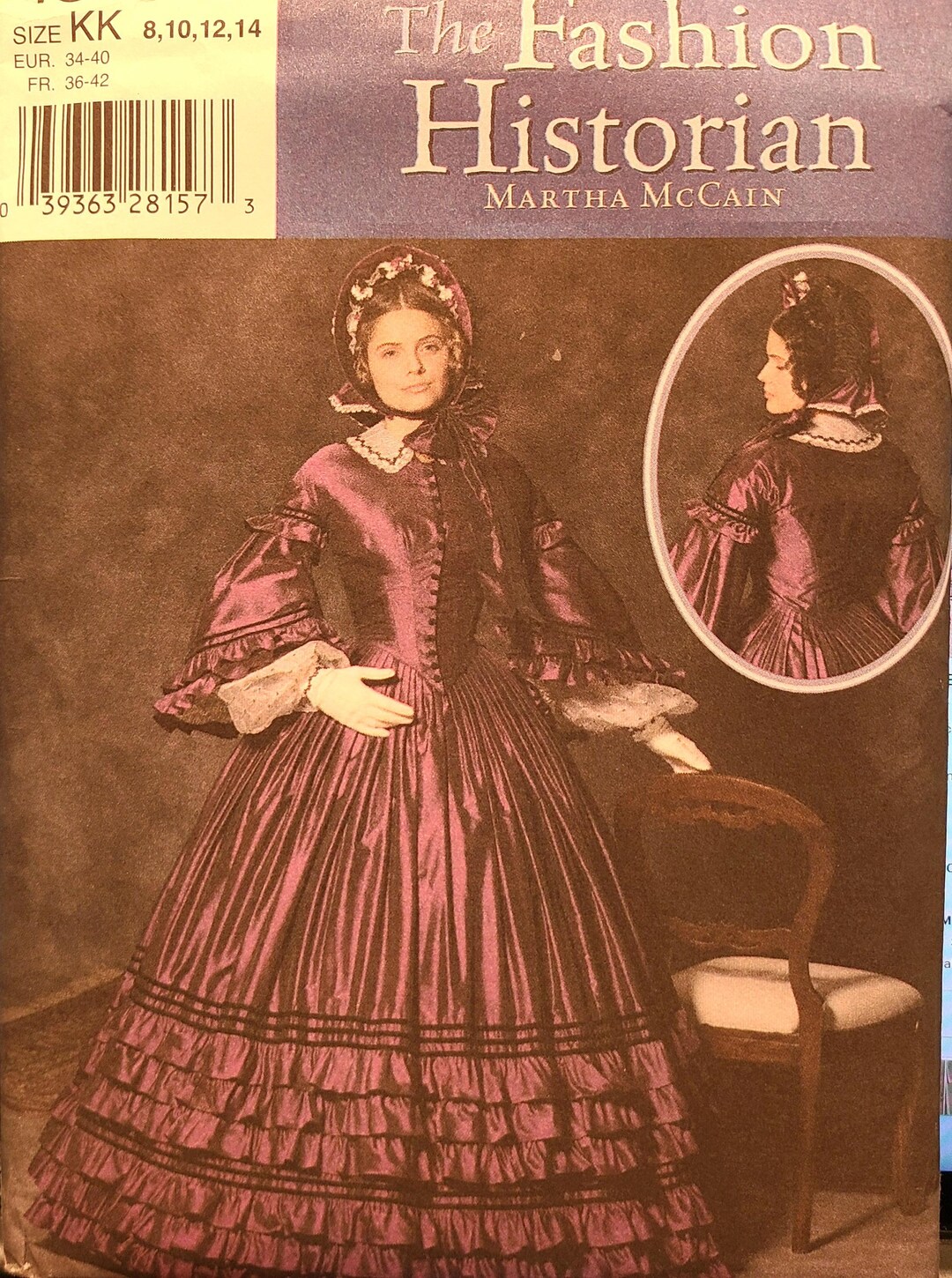 S4510 Sewing Pattern Historic Costume Civil War 1860s Gone With the ...