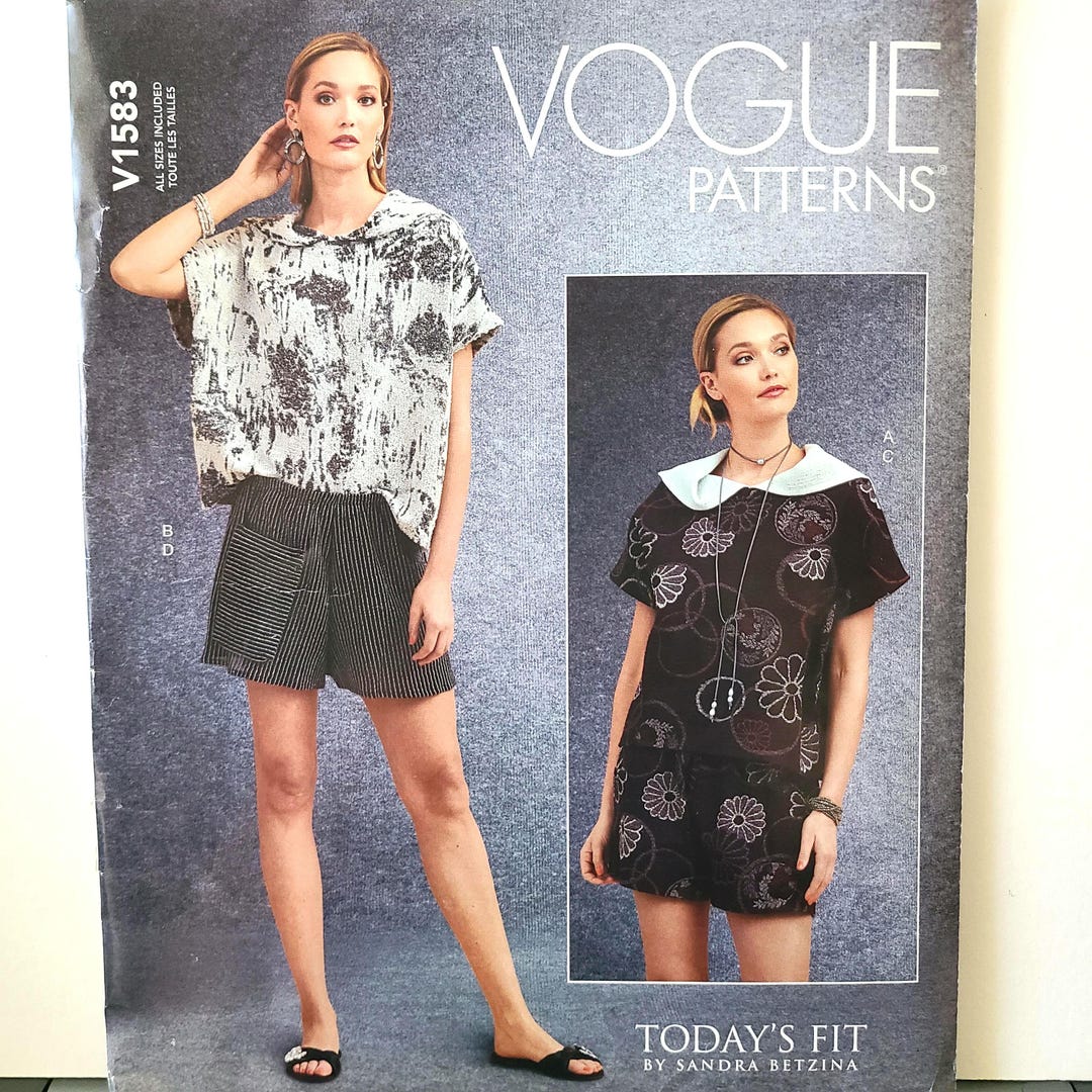 OOP V1583 Vogue 1583 Sewing Pattern Today's Fit by Sandra Betzina Easy ...