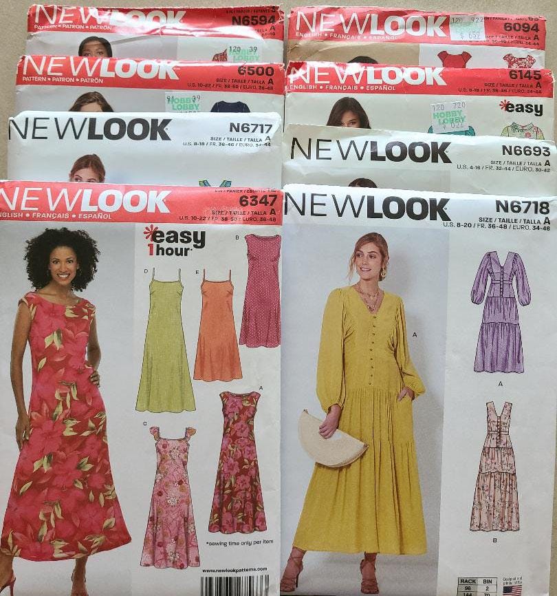 New Look Sewing Patterns for You to Choose Misses' Dresses Uncut Unused ...
