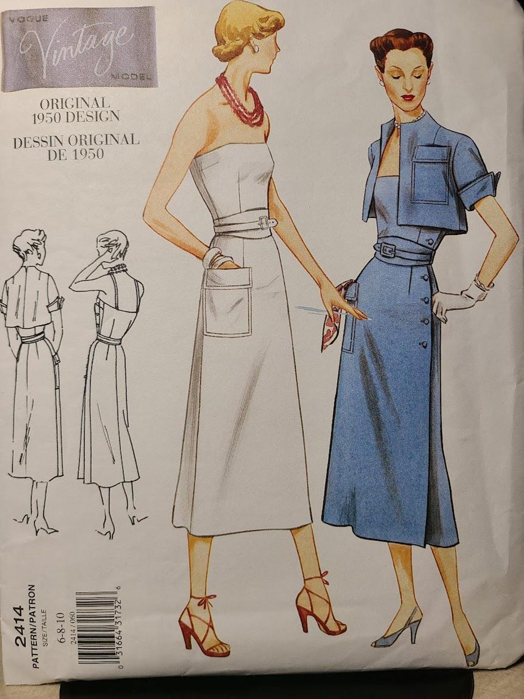 NEW V2414 Vogue Sewing Pattern VTG 1950s Retro Style Misses' Dress ...