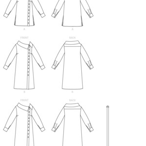 V9370 Vogue 9370 SEWING PATTERN Misses' Tunic Dress in 2 Lengths EASY ...