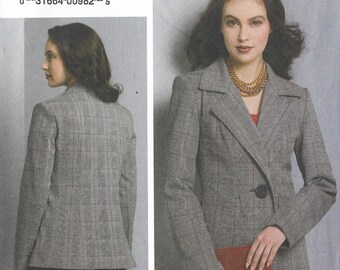 V8804 Vogue 8804 SEWING PATTERN Semi-fitted Lined Jacket Claire ...