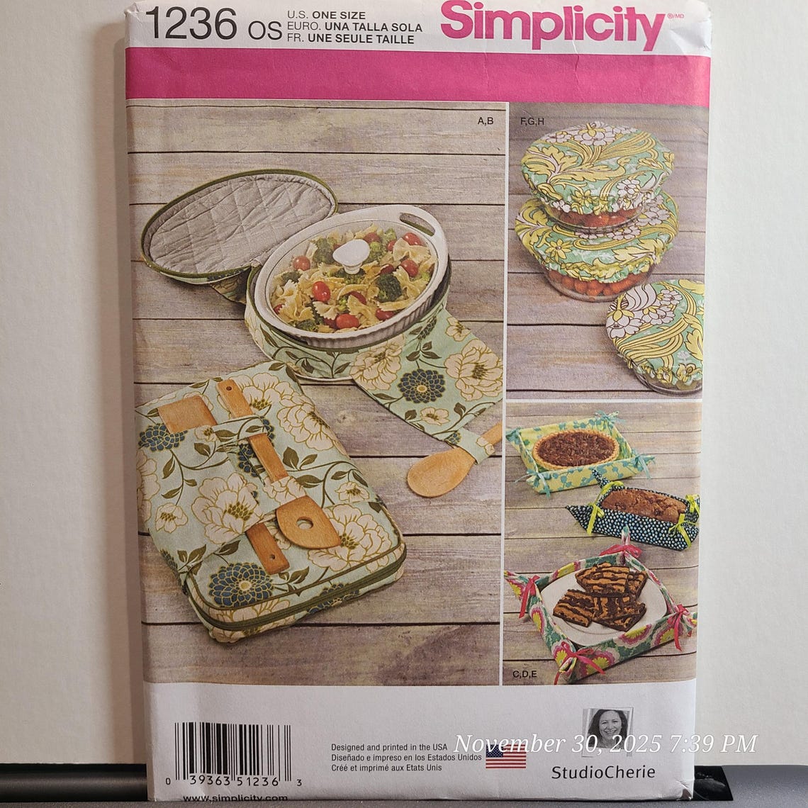 NEW OOP Sewing Pattern Casserole Carriers Bowl Covers Gifting Baskets ...