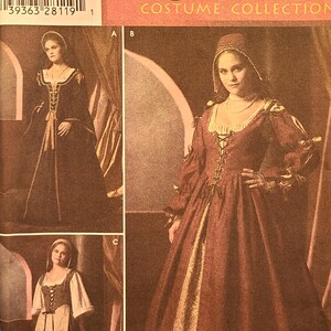 NEW S4488 Sewing Pattern Historic Costume Renaissance Dress Dress Sizes ...