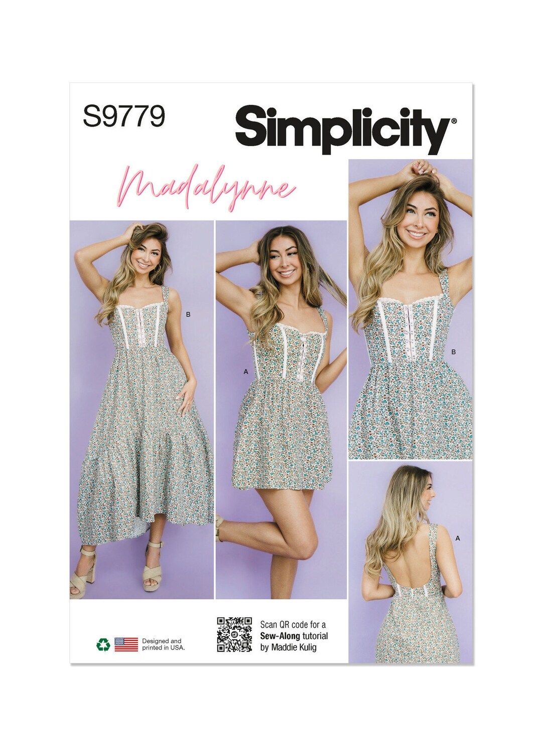 S9779 Sewing Pattern Misses' Dress in 2 Lengths Sizes 8-16 or 18-26 ...