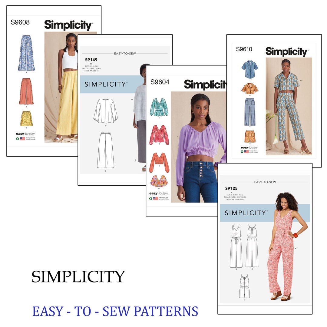 S9608 S9149 S9604 S9610 S9125 Sewing Pattern EASY TO SEW Pants Tops ...