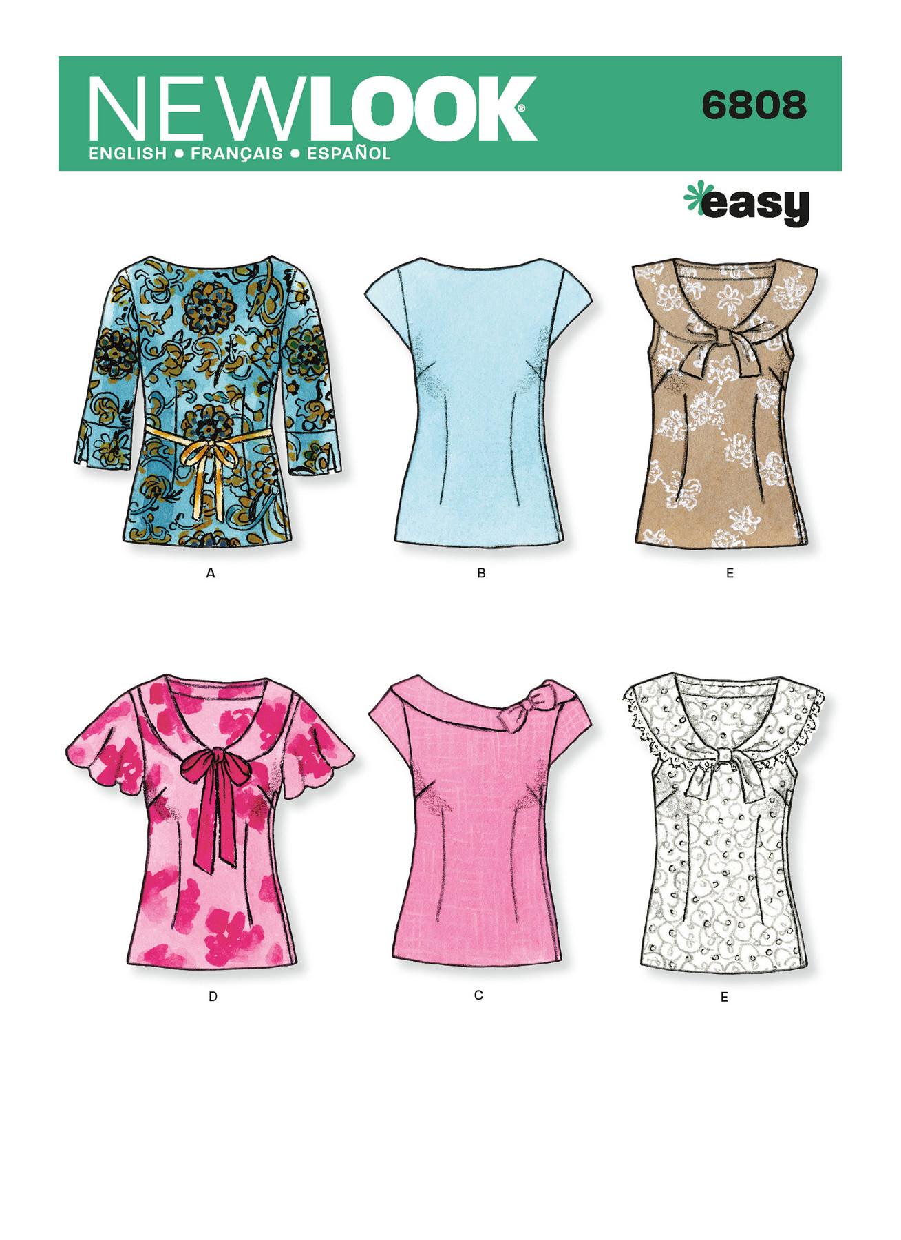New Look Sewing Patterns for You to Choose Misses' Tops Blouses Tunic ...