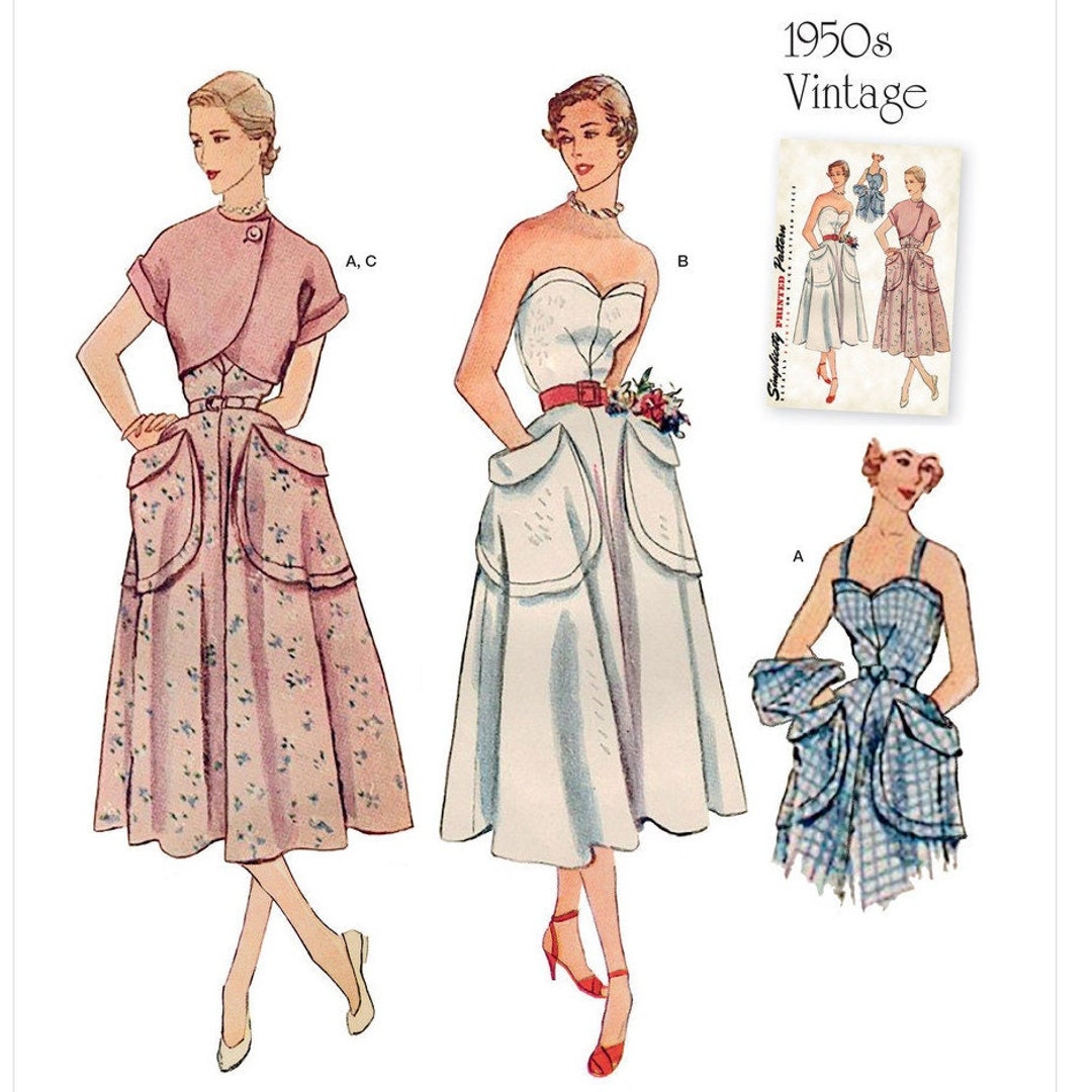 S9536 Sewing Pattern Vintage 1950's Sun Dress Easy-to-sew Simplicity ...