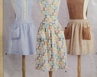 K4301 Kwik Sew 4301 or S9312 Simplicity 9312 Sewing Pattern Misses' Wraparound Aprons 3 Styles ...