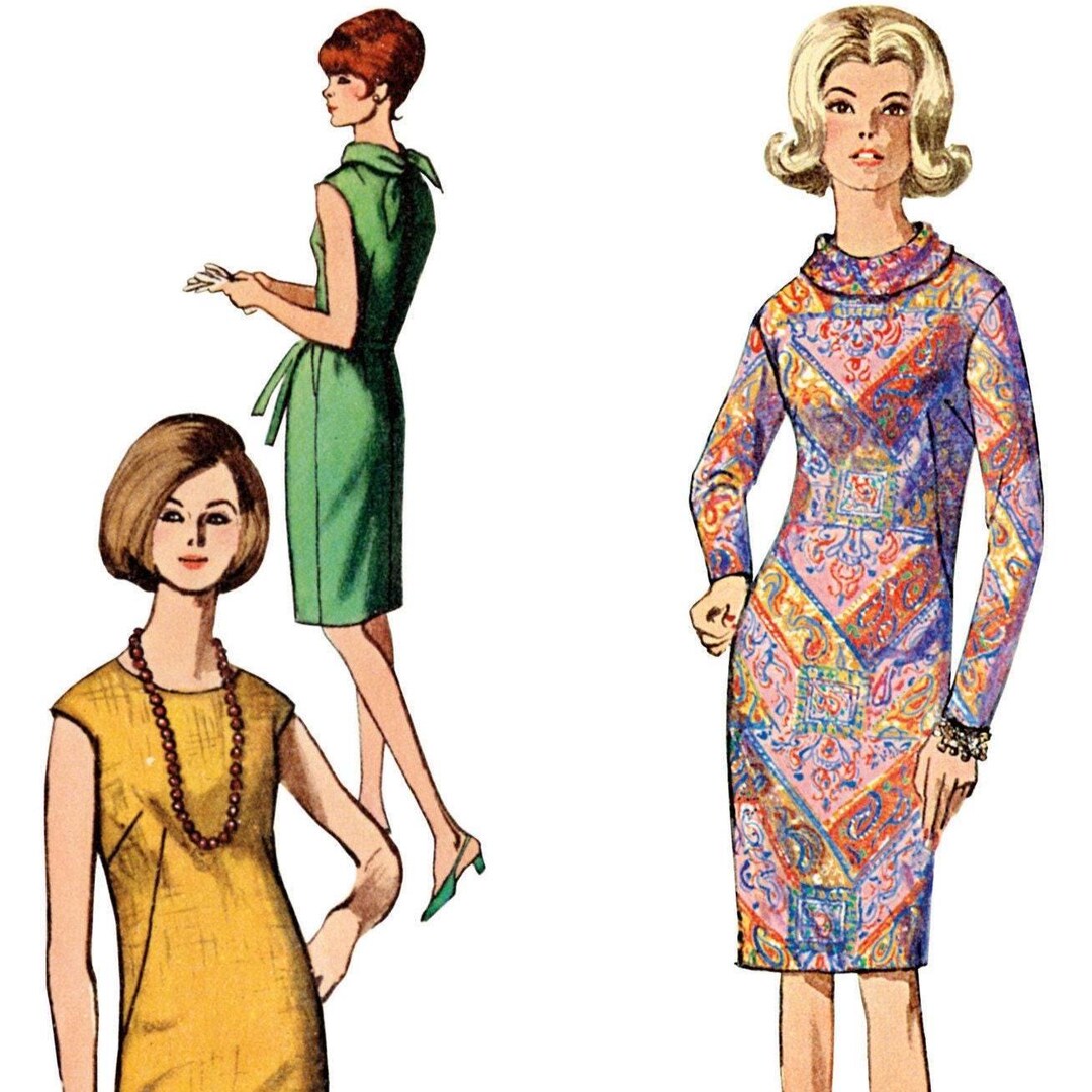 S9846 Sewing Pattern 1960's Vintage Retro Style Misses' Dresses EASY ...