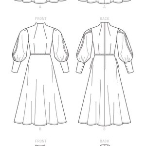 V9327 Vogue 9327 SEWING PATTERN EASY Partially Lined Dresses Sizes 6-14 ...