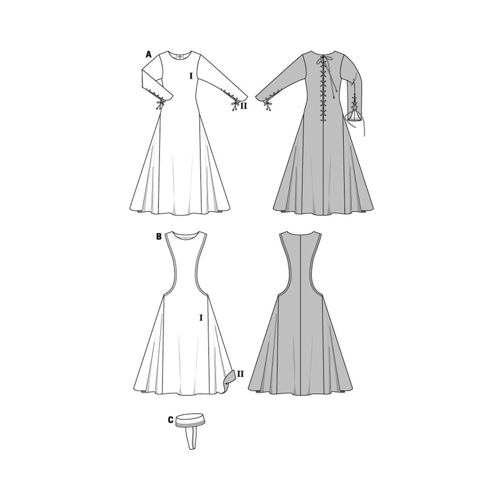 Burda 7977 Sewing Pattern Misses' Medieval Early Renaissance Middle ...