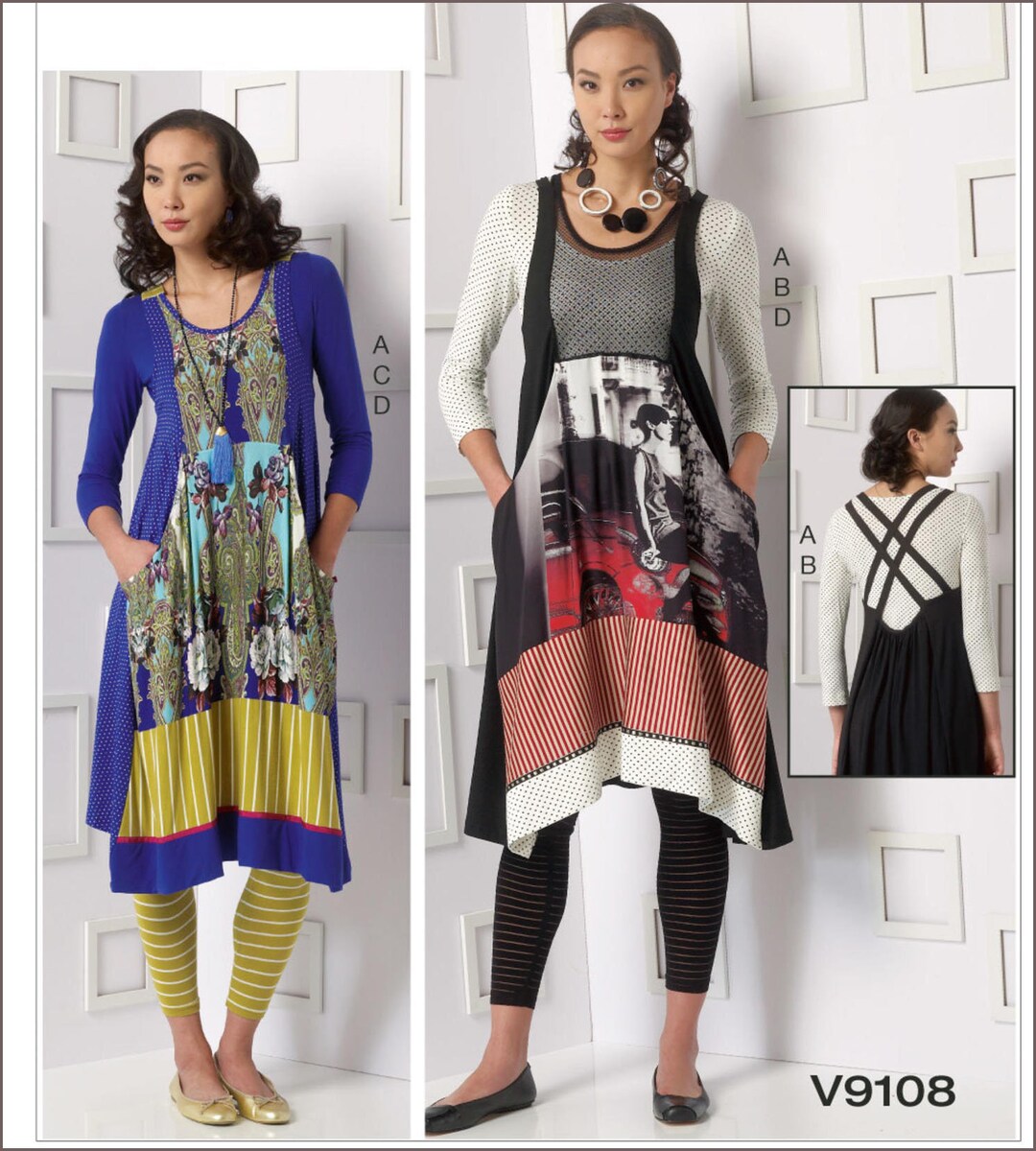 V9108 Vogue 9108 SEWING PATTERN Designer Marcy Tilton Top Dress ...