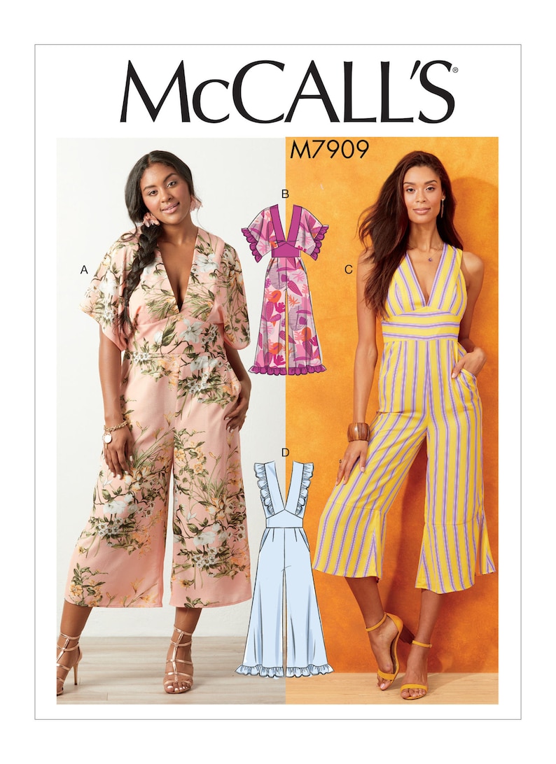 Jumpsuit Romper Sewing Pattern Women "your Choice" Mccall's M7728 ...