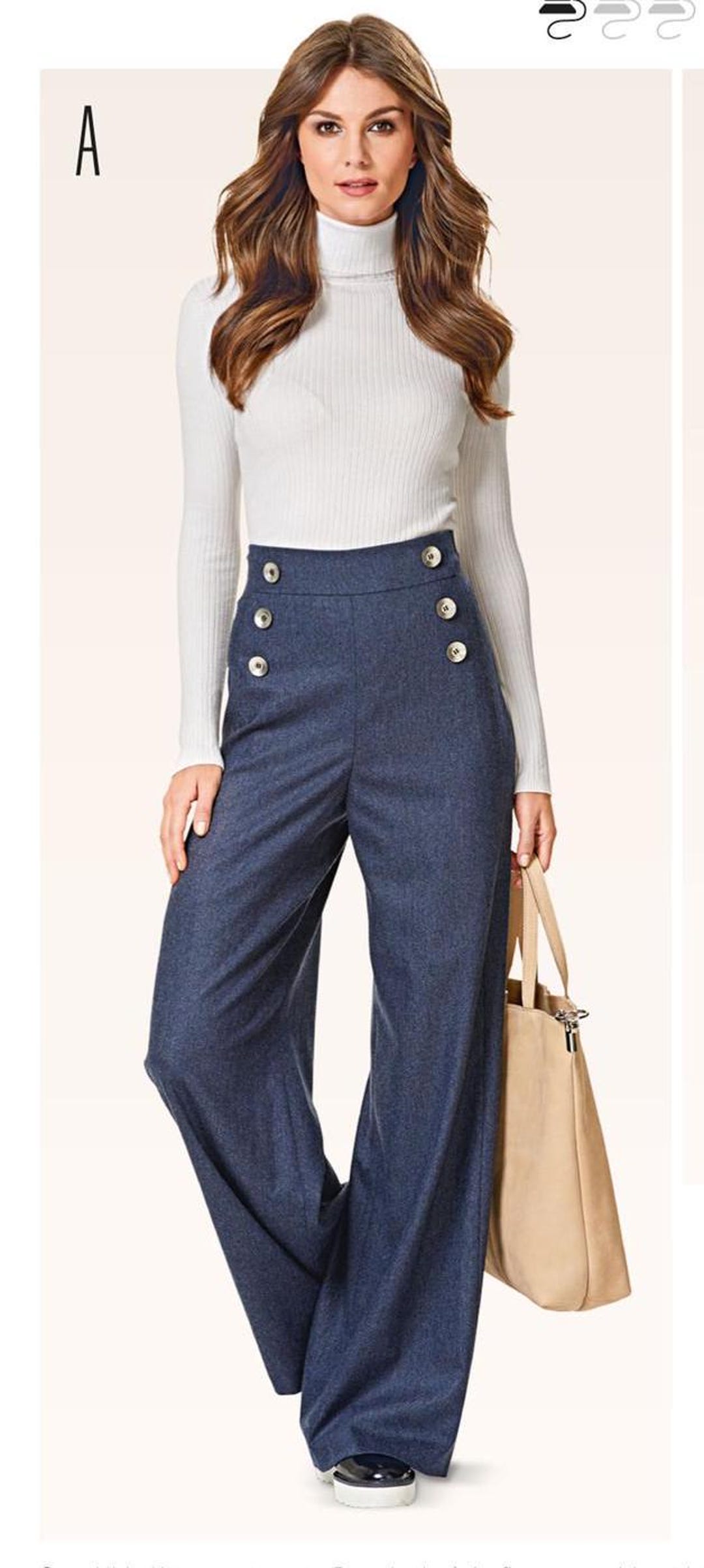 NEW Burda 6573 Sewing Pattern Misses' Sailor Pants Sizes 6-18 (EUR 32 ...