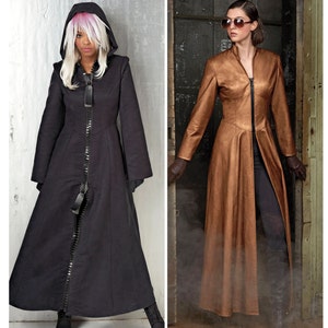S8482 Sewing Pattern Misses' the Matrix Costume Trench Hooded Zipped ...