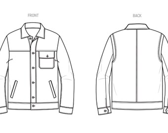 ME2024 Sewing Pattern Men's Jeans Pants Hammer Loop Sizes 34-42 or 44 ...