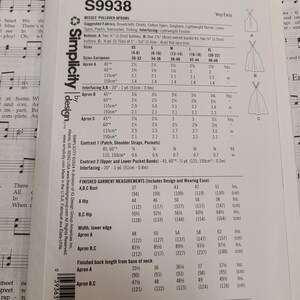 NEW S9938 Sewing Pattern Simplicity 9938 Misses' Kitchen Garden Very ...