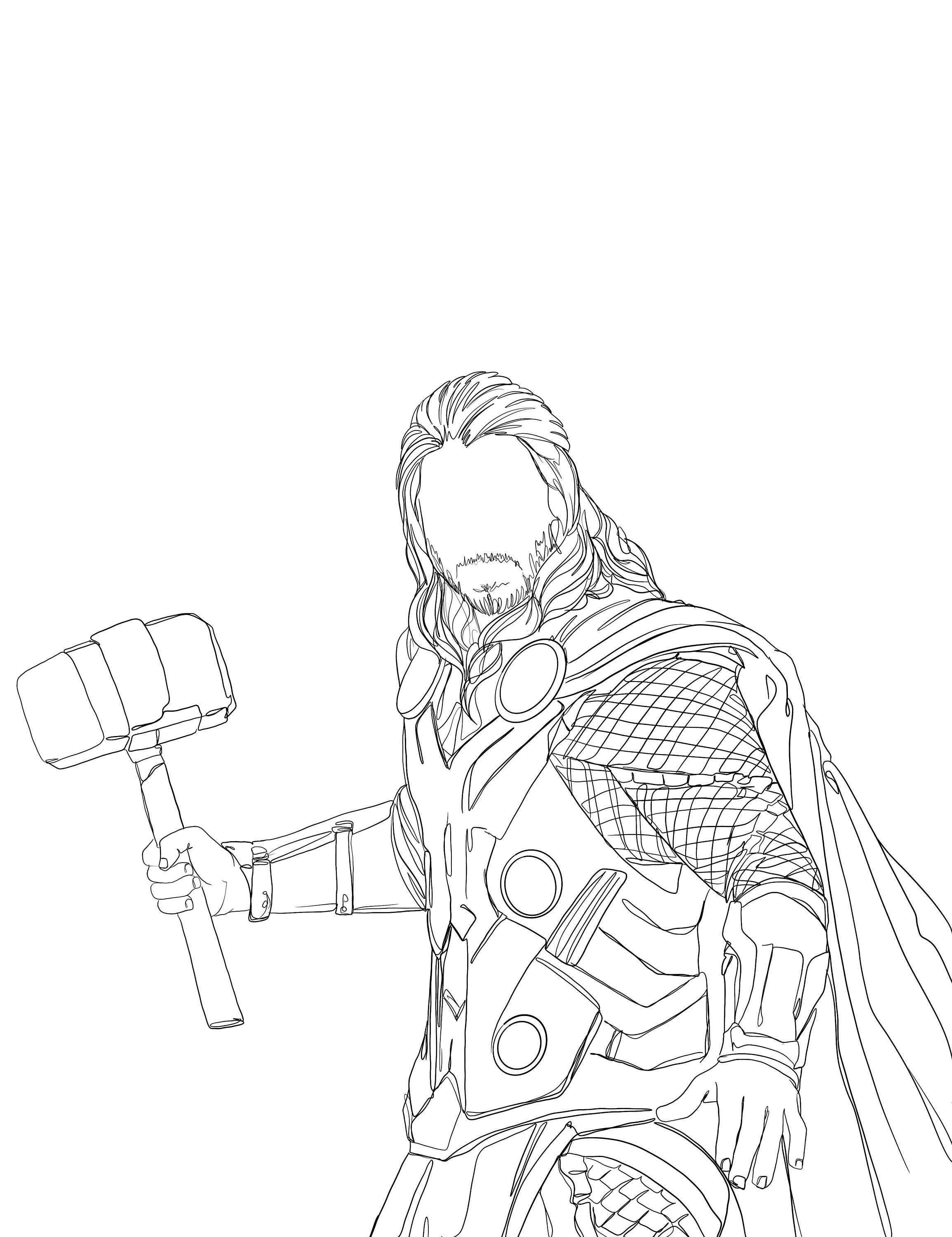 Avengers Line Art Bundle - Etsy