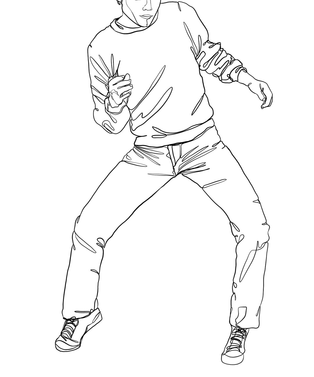 Footloose Poster: Dancing Man Line Art (digital Print) - Etsy