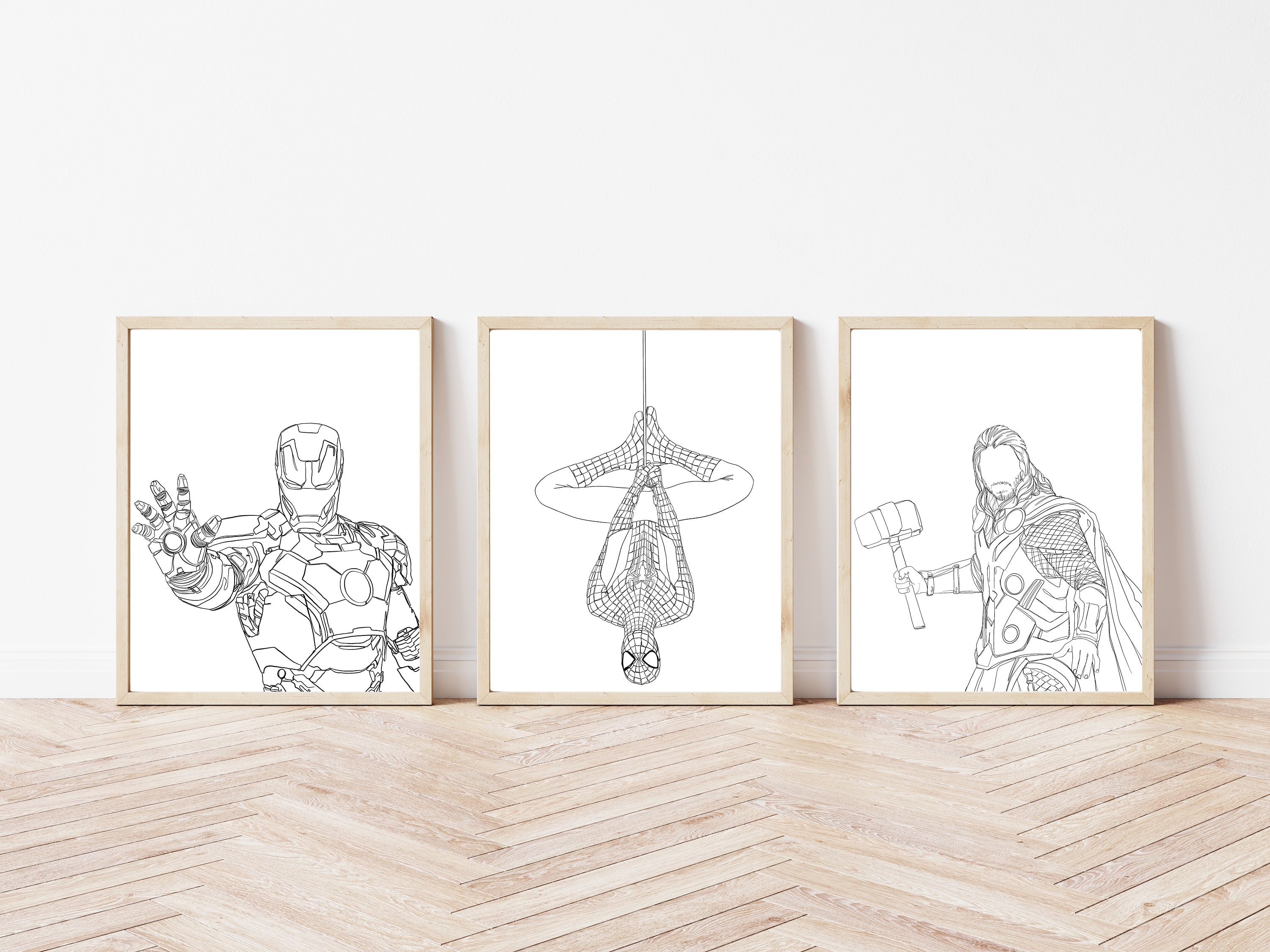 Avengers Line Art Bundle - Etsy