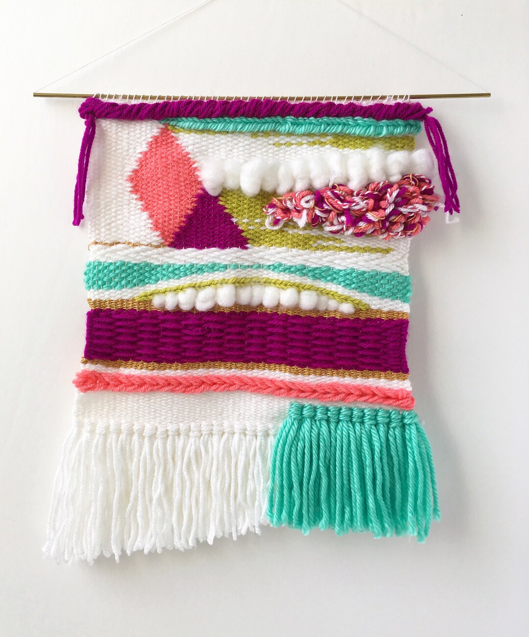 Wall Hanging Tapestry // Boho Woven Wall Hanging // Textile Fiber Art ...