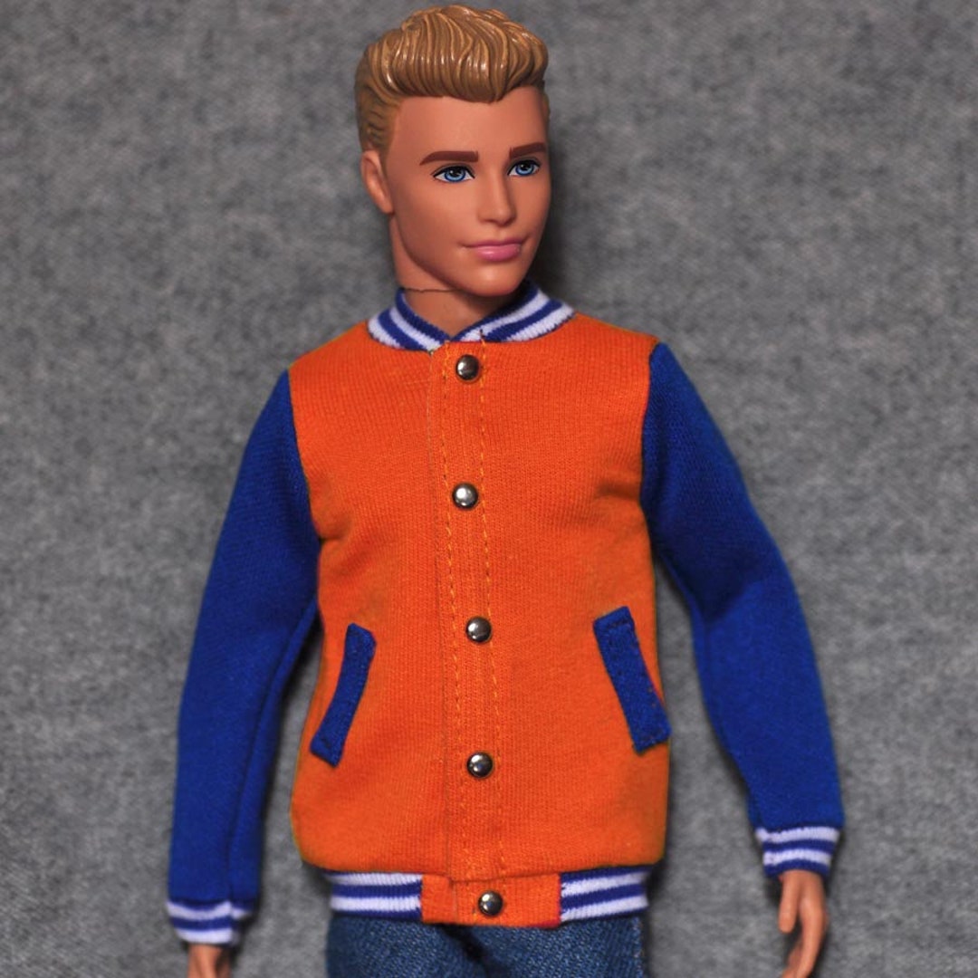 Handmade Doll Blue Orange Baseball Jacket Doll Clothes for 12" Dolls - Etsy