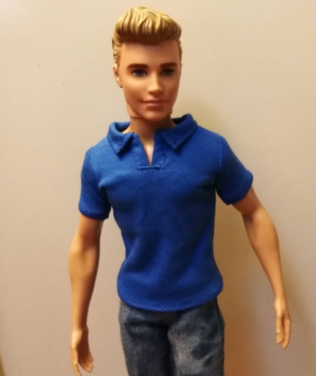 Handmade Doll Royal Blue Polo Tshirt Doll Clothes for 12" Dolls（if You ...