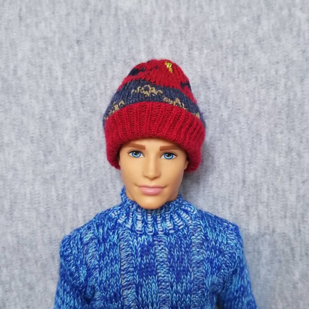 Handmade Doll Blue Red Beanies Hat Cap Doll Clothes for 12" Dolls - Etsy