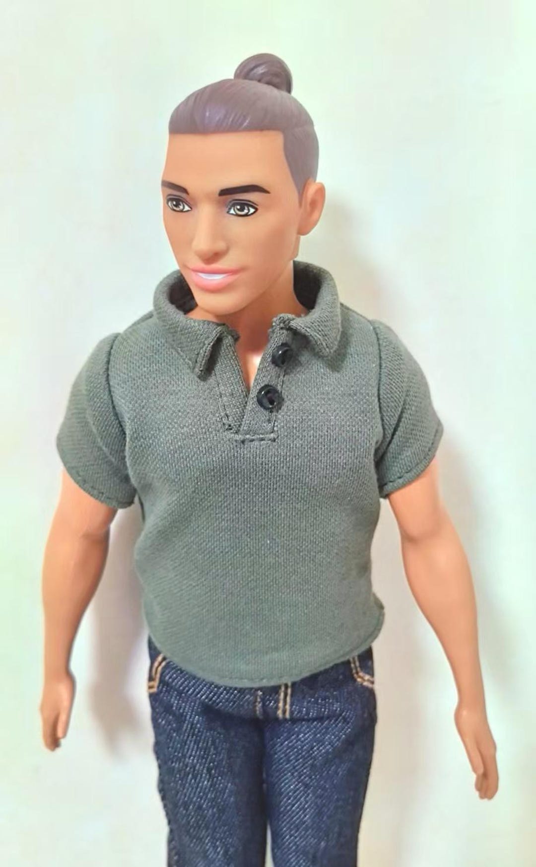 Handmade Doll Olive Green Polo Shirt Doll Clothes for 12" Dolls(for ...