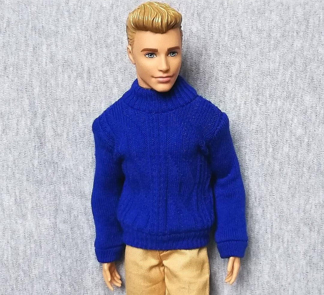 Handmade Doll Sweater Royal Blue Doll Sweaters Clothes for 12" Dolls（if ...