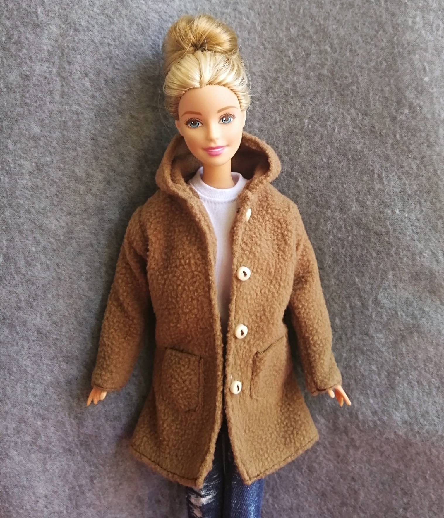 Handmade Doll Light Brown Sweater Dress Coat Doll Clothes For 11.5 ...