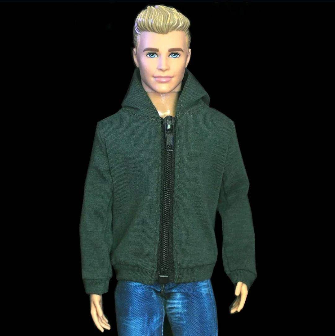 Handmade Doll Dark Green Hoodie Jacket Doll Clothes for 12" Dolls - Etsy